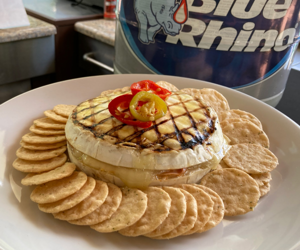 Grilled Stuffed Brie with Rosemary Ham & Hot Cherry Peppers Recipe ...